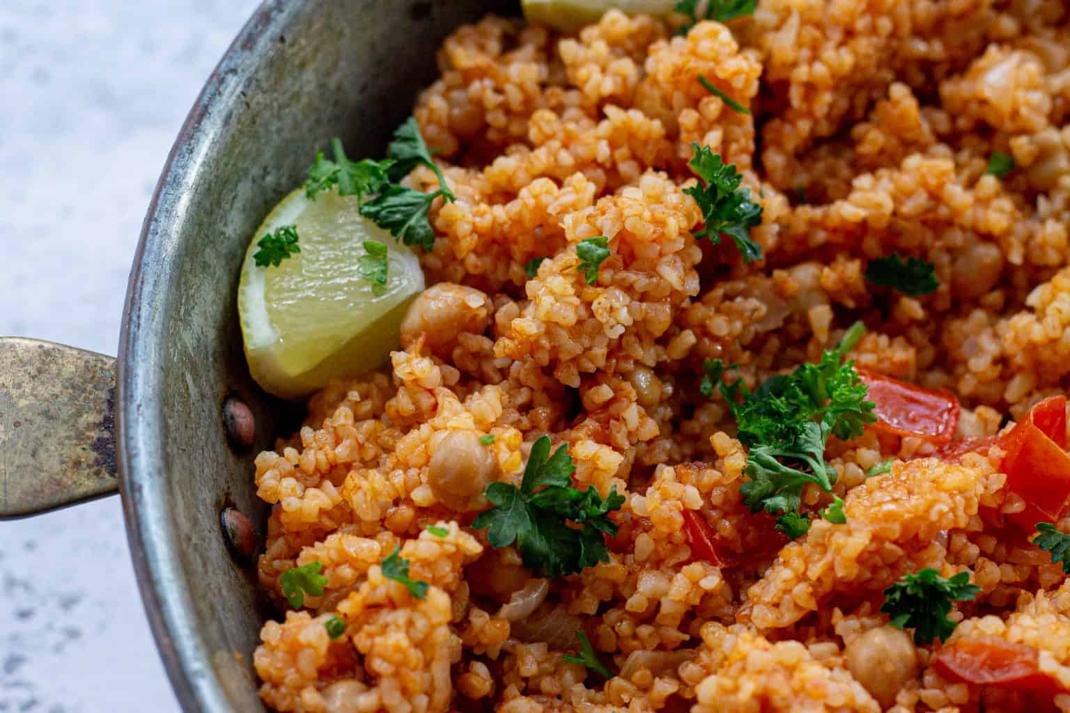 How to Make Vegan Bulgur Wheat Pilaf, easy recipe! | Sweeter Than Oats