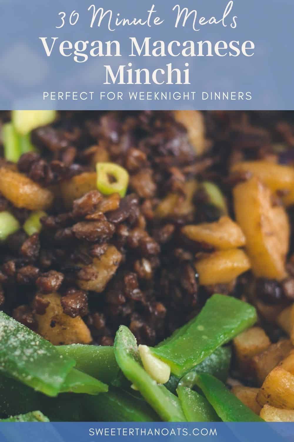 Vegan Macanese Minchi Recipe (Mince and Potato Hash) | Sweeter Than Oats