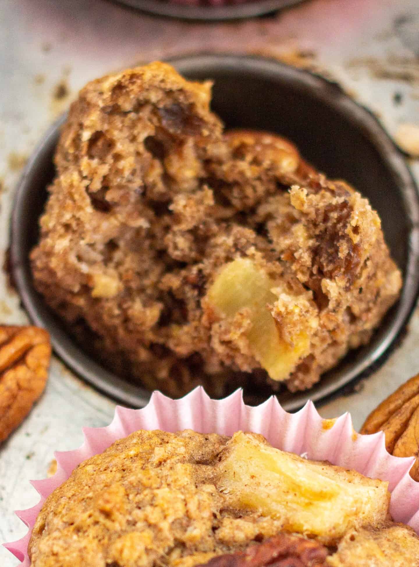 Delicious Oat Vegan Breakfast Muffins | Sweeter Than Oats
